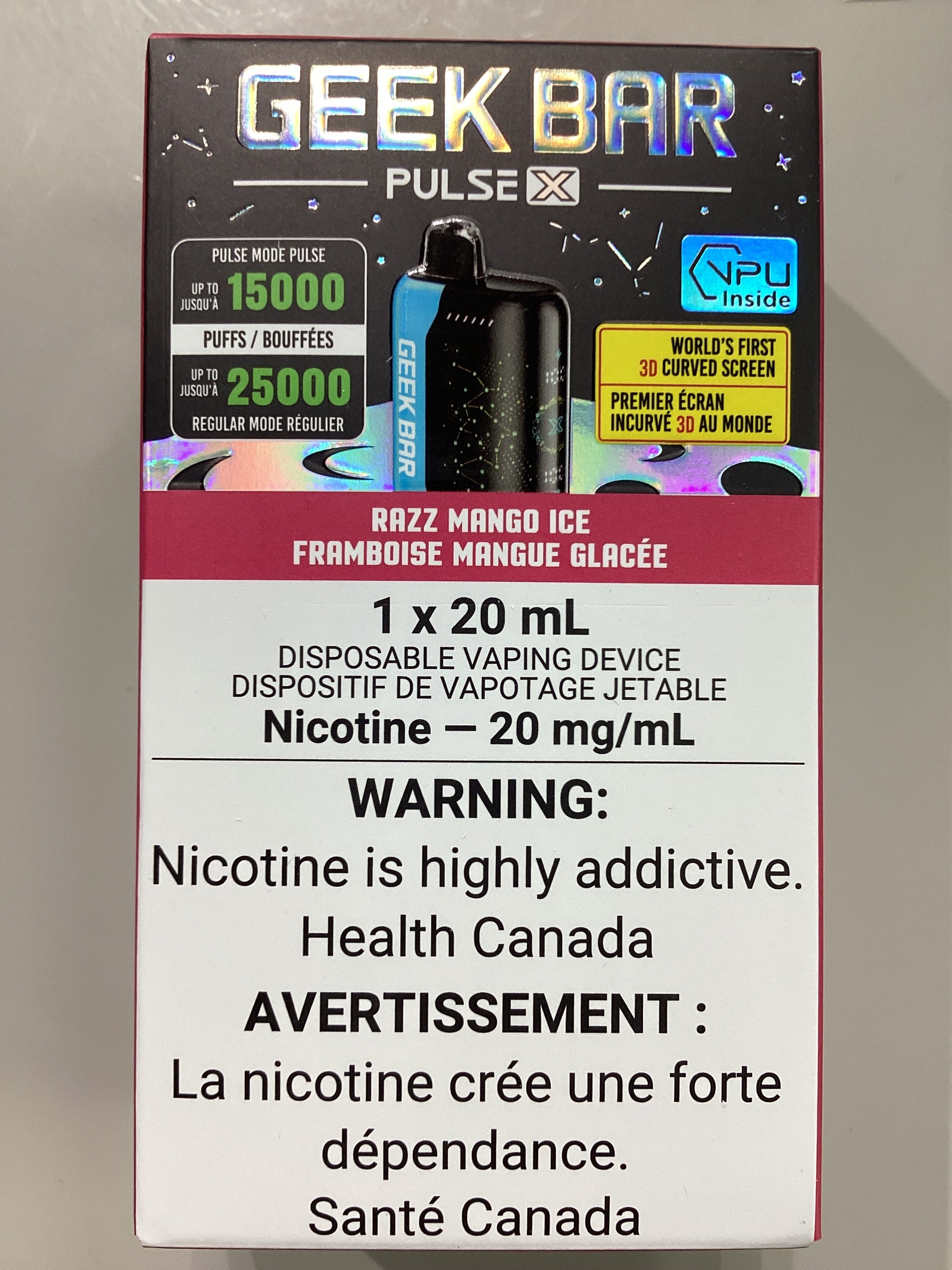 Geek Bar Pulse X 25K Razz Mango Ice – Vape Avenue